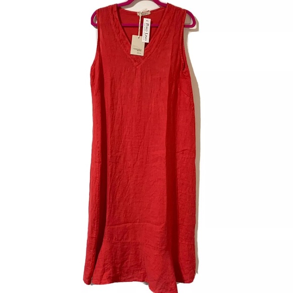 Francesca Bettini | Dresses | Francesca Bettini 0 Linen Sleeveless Midi ...